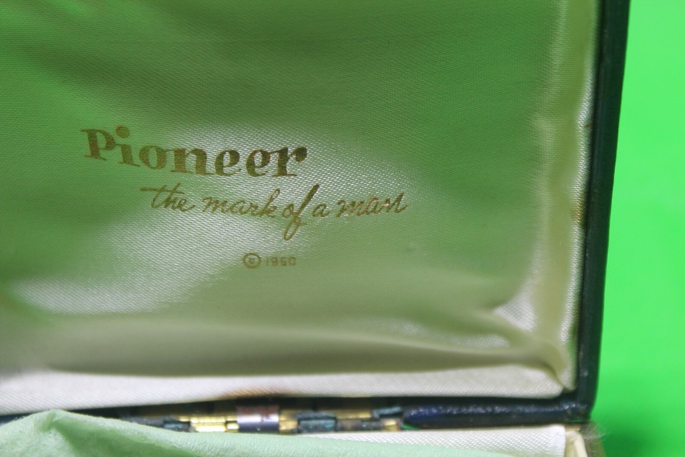 Vintage fly fishing lure clear tie bar clip cuff links Pioneer 1950 | eBay