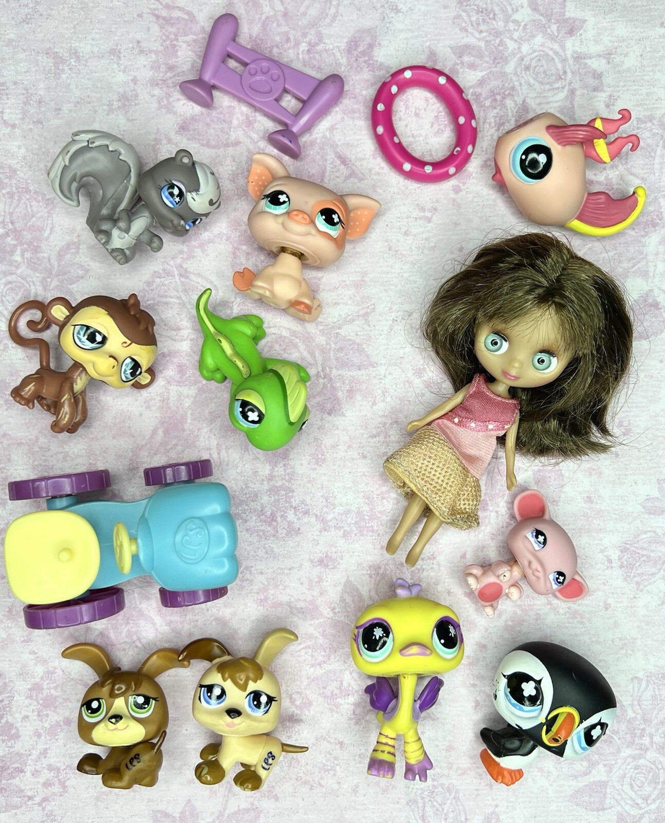 Auth Hasbro LPS Lot 10 Pets & Blythe Doll 1338 1339 742 485 651 643 Car ...