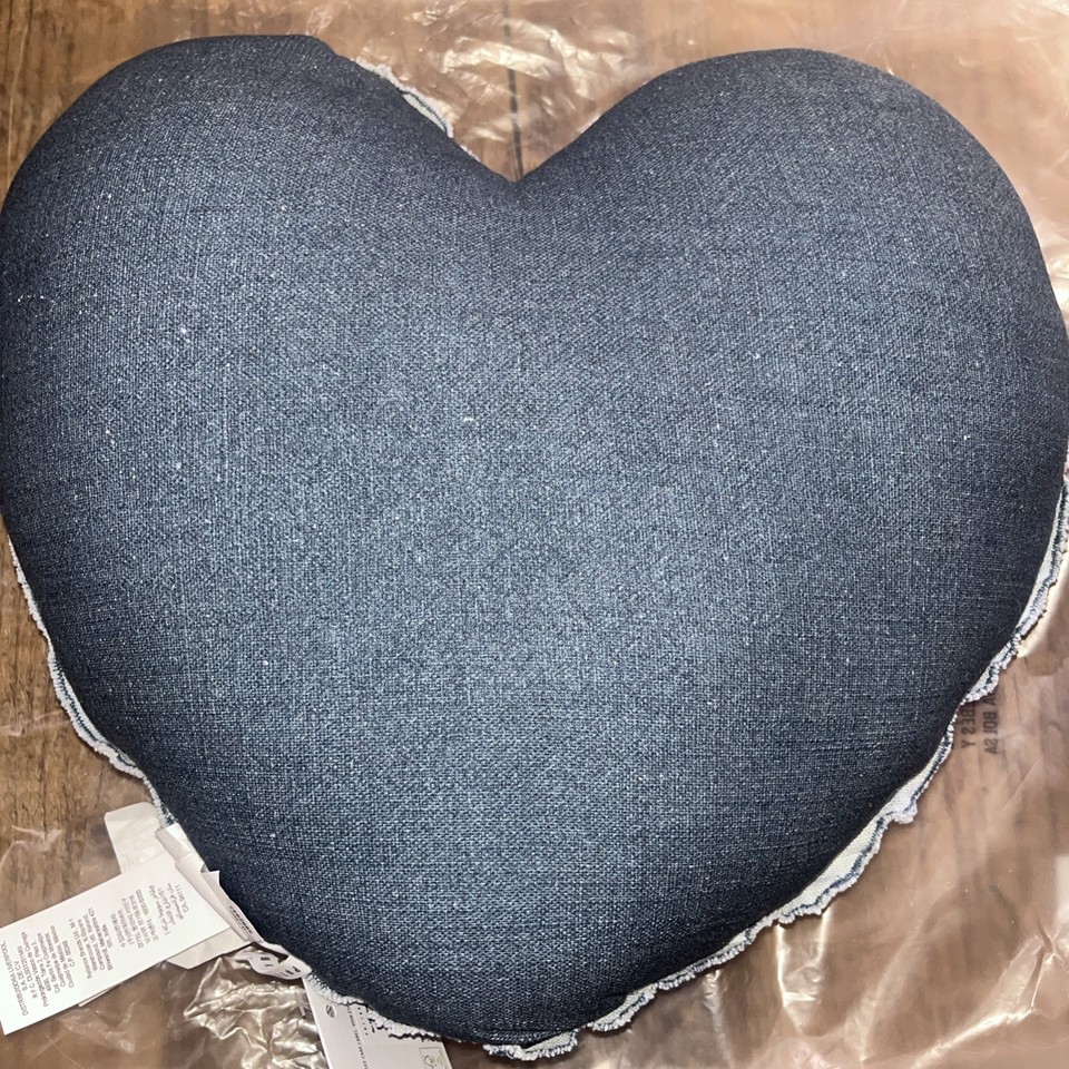 Pottery Barn Heart Bunting Flag Shaped Pillow New Patrotic | eBay