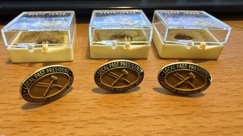 3 Original Teachers Pins Herff Jones 10k Gold Each With Original Boxes ...