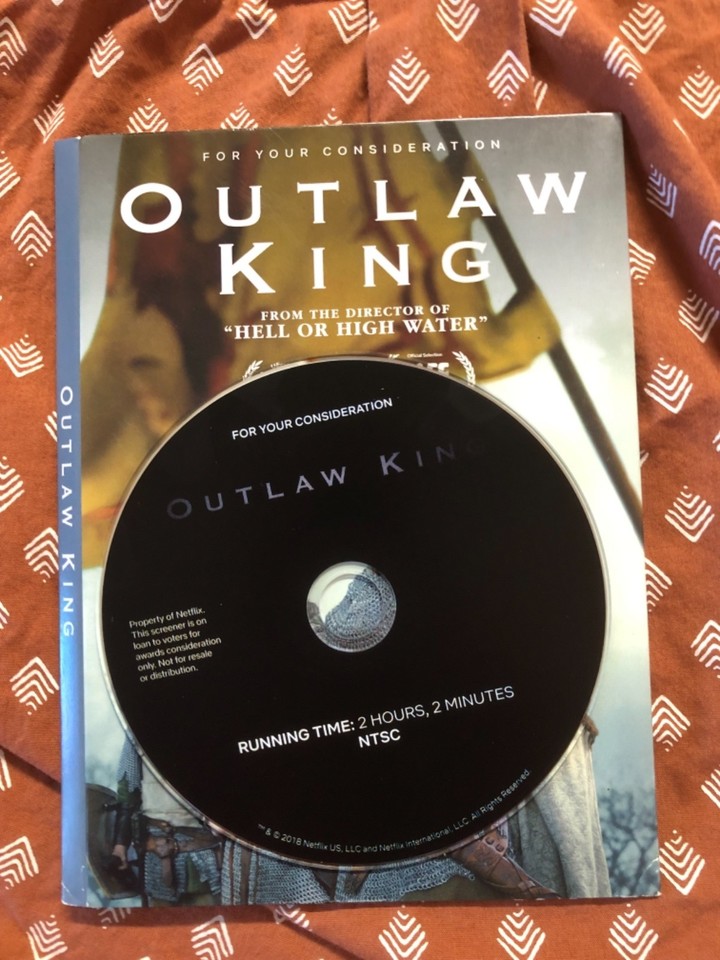 OUTLAW KING NETFLIX FYC DVD 2018 Chris Pine UBER-RARE Authentic (not ...