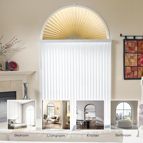 Arch Window Shade Half Circle Window Shade Paper Blinds for Windows ...