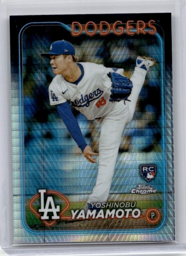 2024 Topps Chrome Baseball Yoshinobu Yamamoto DODGERS #18 RC Prism ...