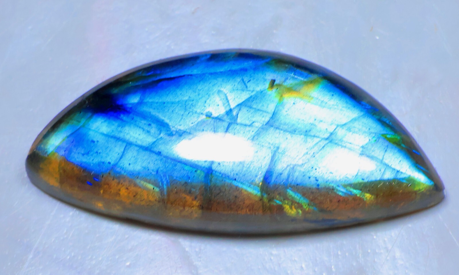 100% NATURAL DEEP BLUE FIRE LABRADORITE FANCY CABOCHON GEMSTONE GF- | eBay