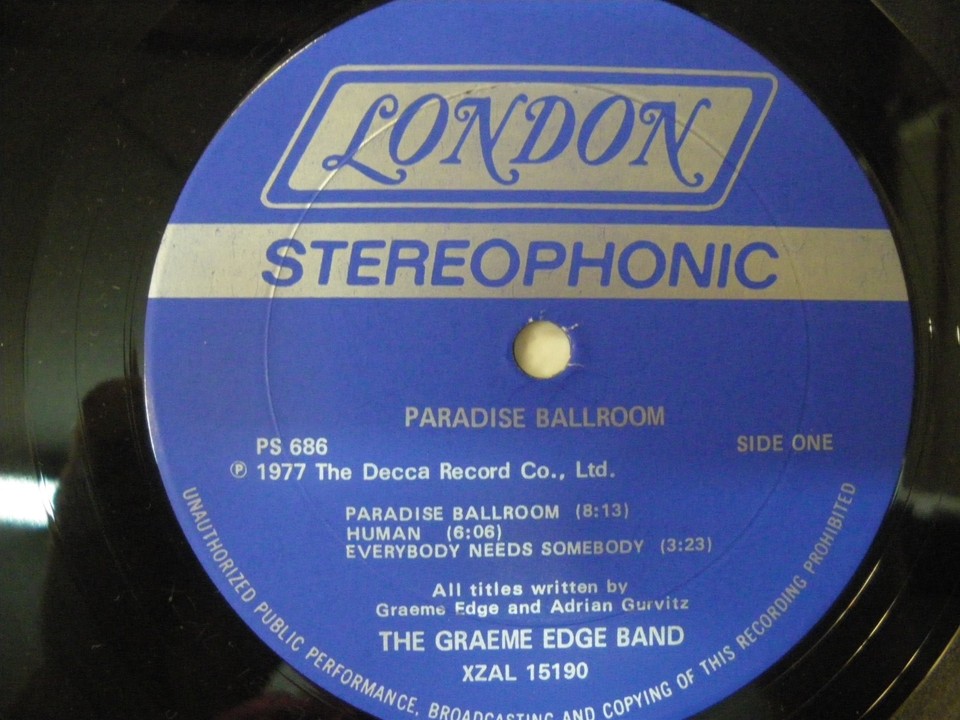 Graeme Edge Band Paradise Ballroom LP moody blues | eBay