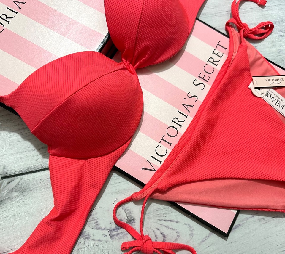 Victoria's Secret Swim Twist Removable Push-Up Bikini Side Tie Bottom ...