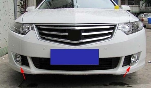 Chrome Front Fog Light Lamp Cover Trim For 2009-2010 Acura TSX CU1 CU2 ...