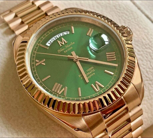 STUNNING GENTS AUTOMATIC BLUE MARLIN DAY DATE DIVERS WATCH, ONLY 100 ...