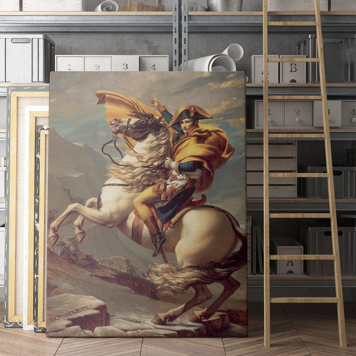 Napoleon Crossing The Alps 19th Century Napoleon Bonaparte Crossing