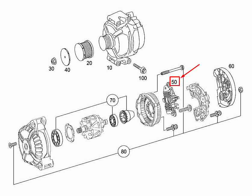 A0041544006 Alternator Regulator genuine Mercedes-Benz part for sale ...