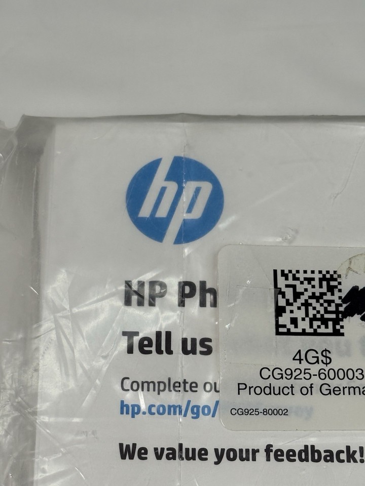 HP Advanced 4" x 6" Photo Paper CG925-60003 Glossy Package Has A Slit ...