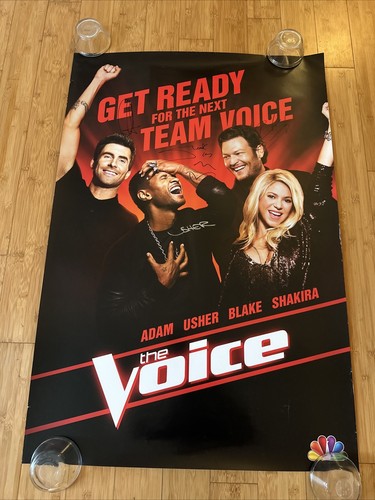 SIGNED The Voice Poster Shakira Usher Blake Shelton Adam Levine NBC TV ...