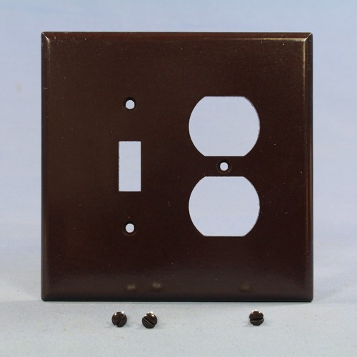 Eagle Brown OVERSIZE 2-Gang Switch Receptacle Wallplate Outlet Jumbo ...
