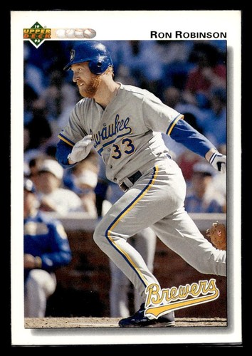 1992 Upper Deck Baseball Card #198 Ron Robinson Milwaukee Brewers | eBay