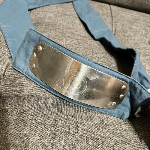 NARUTO Forehead Protector Cosplay Hair Band Blue Silver | eBay