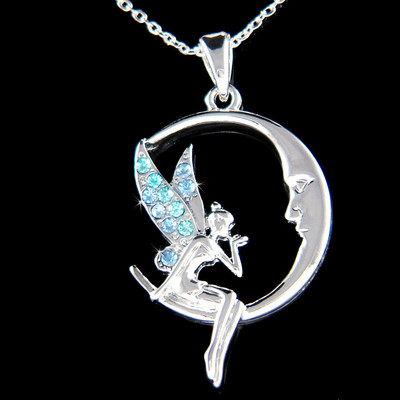 Aqua Blue Tinkerbell made with Swarovski Crystal Fairy Tinker Bell MOON ...
