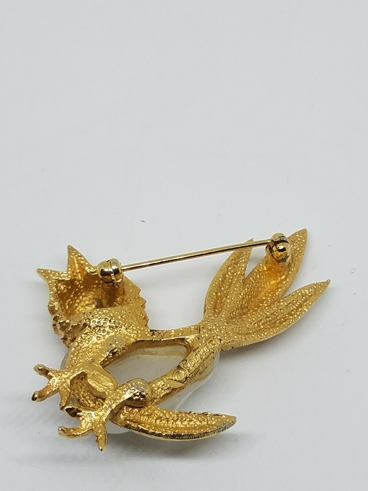 Vintage Marcel Boucher Bird Glass Belly Gold Tone Brooch Pin | eBay