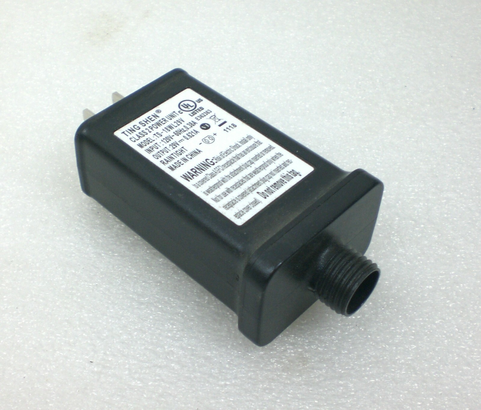 TING SHEN Transformer Model TS-18WL29V 120v Input, 29V DC 0.621A Output ...