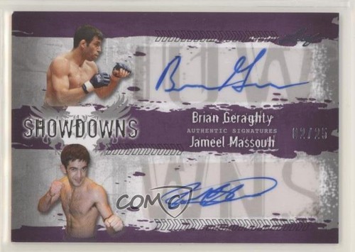 2010 Leaf MMA Showdowns Dual /25 Brian Geraghty Jameel Massouh Rookie ...