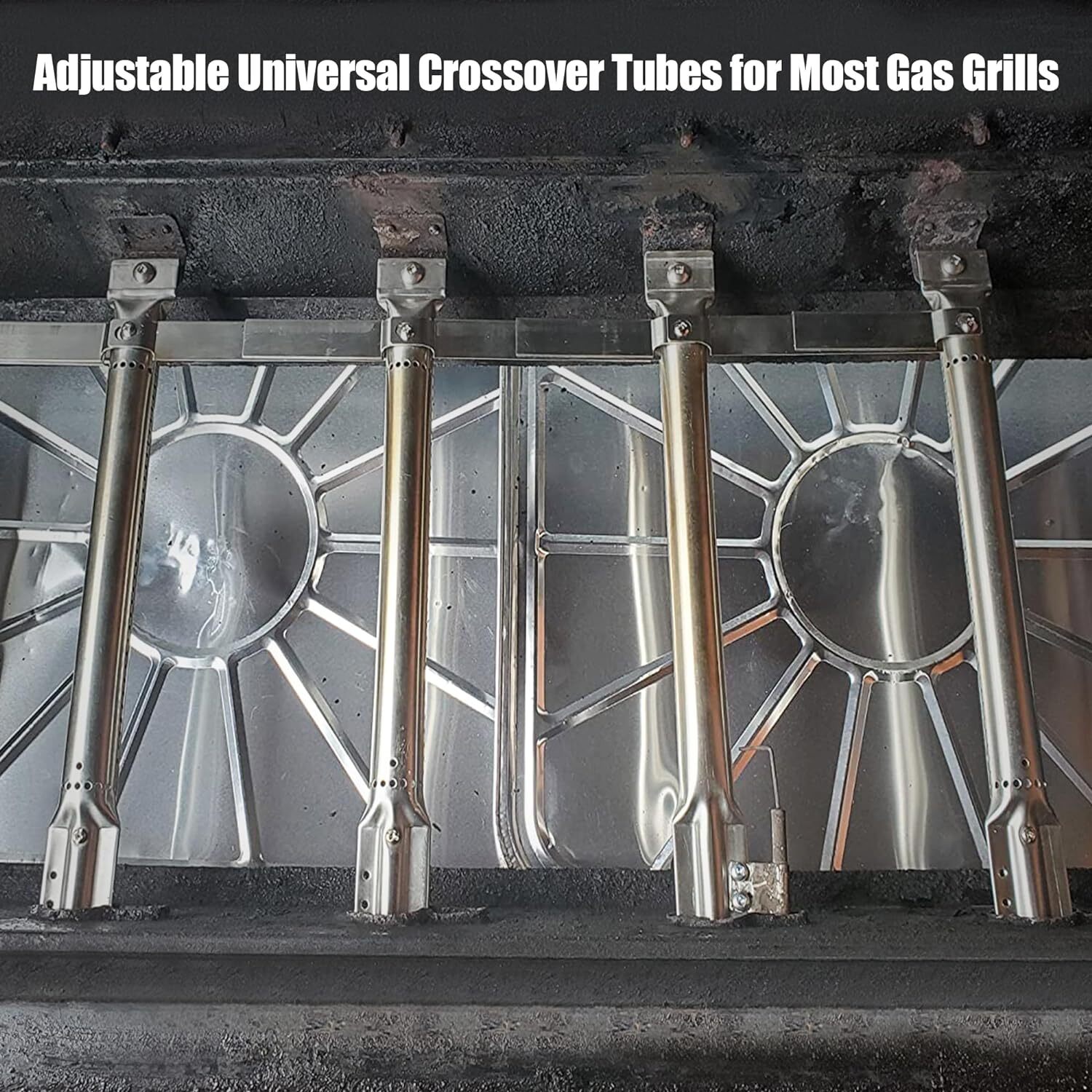 Universal Adjustable Crossover Tubes Grill Parts For Nexgrill Charbroil ...