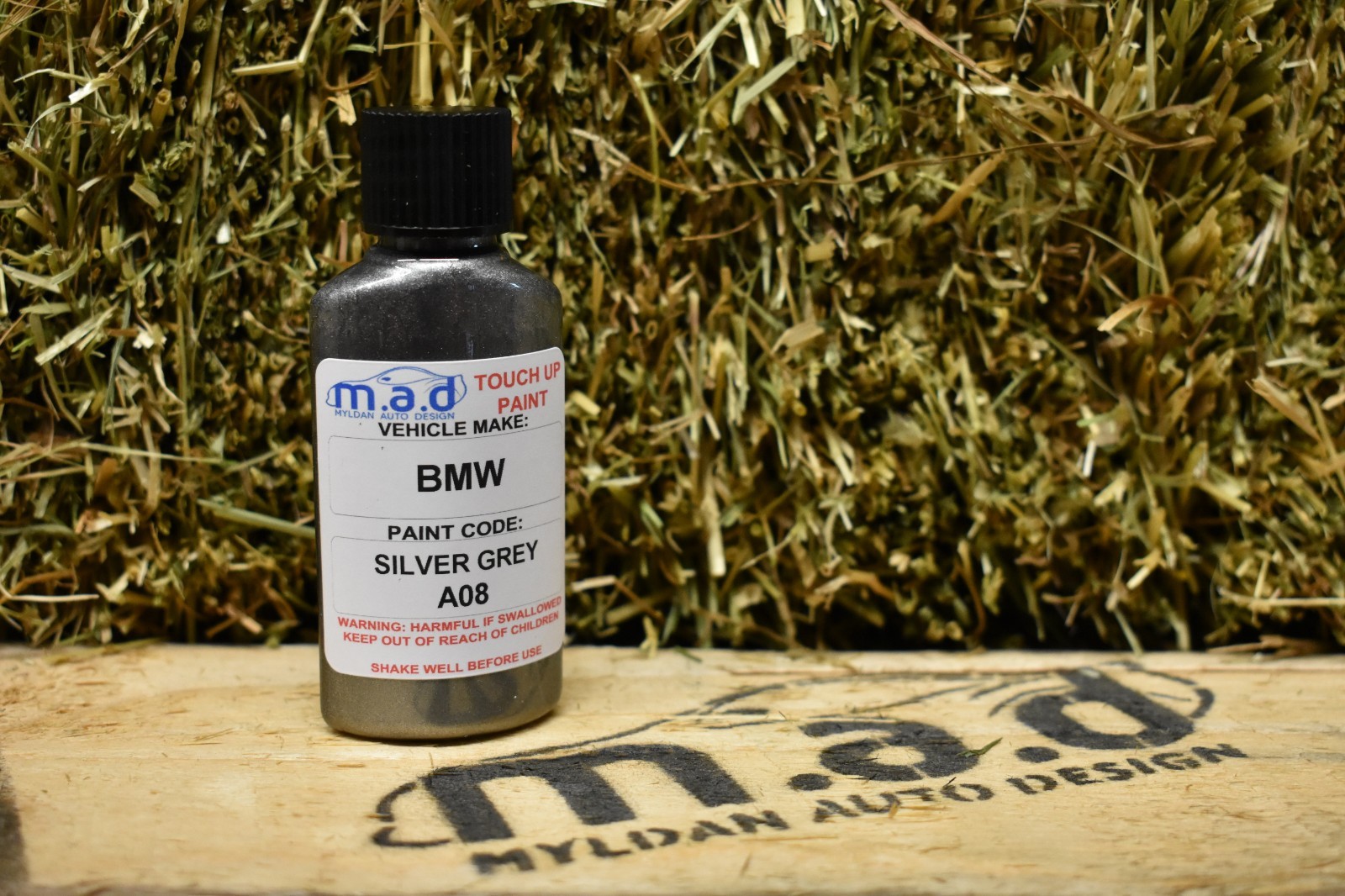 M.A.D BMW SILVER GREY A08 / 7 PAINT TOUCH UP KIT 30ML 1 3 5 7 SERIES X1 ...