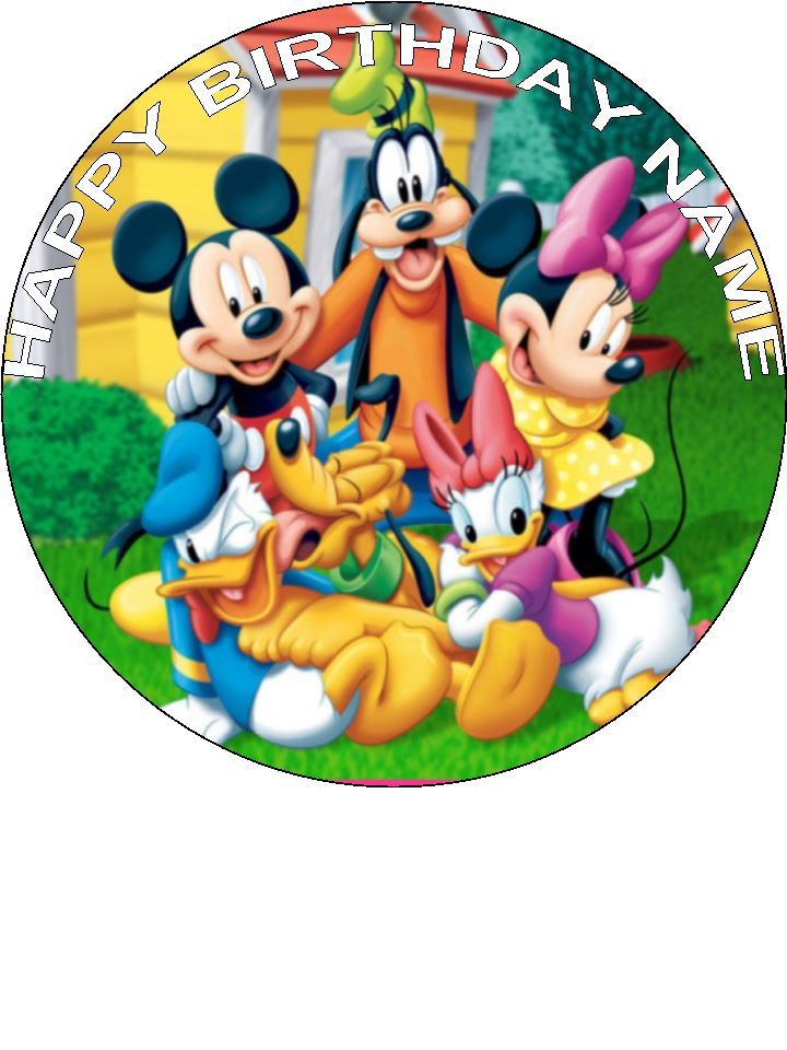 Mickey Mouse Round Cake