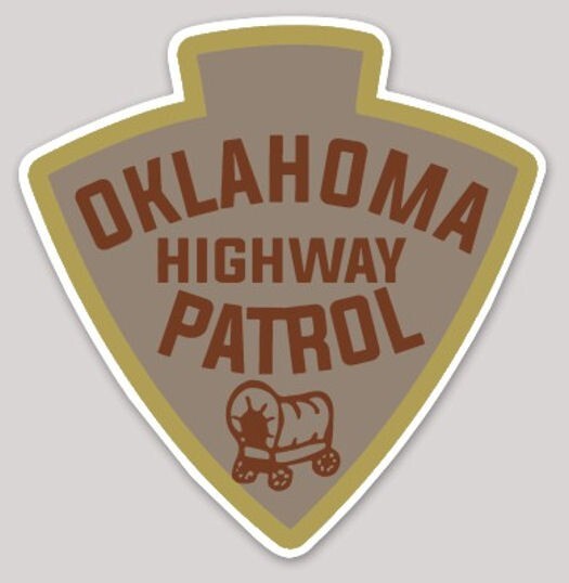 4 Inch Non-Reflective Oklahoma State Patrol | Grelly USA