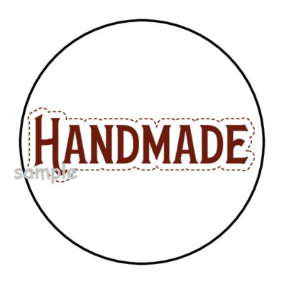 30 HANDMADE ENVELOPE SEALS LABELS STICKERS 1.5" ROUND HAND MADE HAND ...