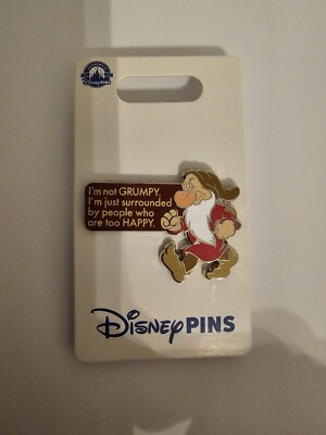 Disney Trading Snow White & Seven Dwarfs “I’m Not Grumpy” Grumpy Pin ...