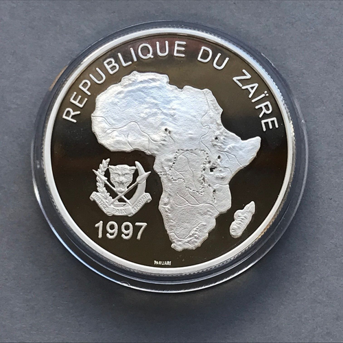 ZAIR Silver 1000 Zaires 1997 FIFA WORLD CAP Proof | eBay
