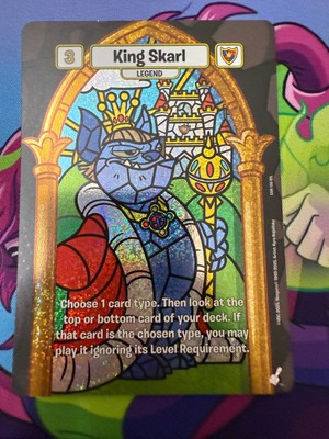 Neopets Battledome TCG King Skarl Stained Glass Alternate Art Royal ...