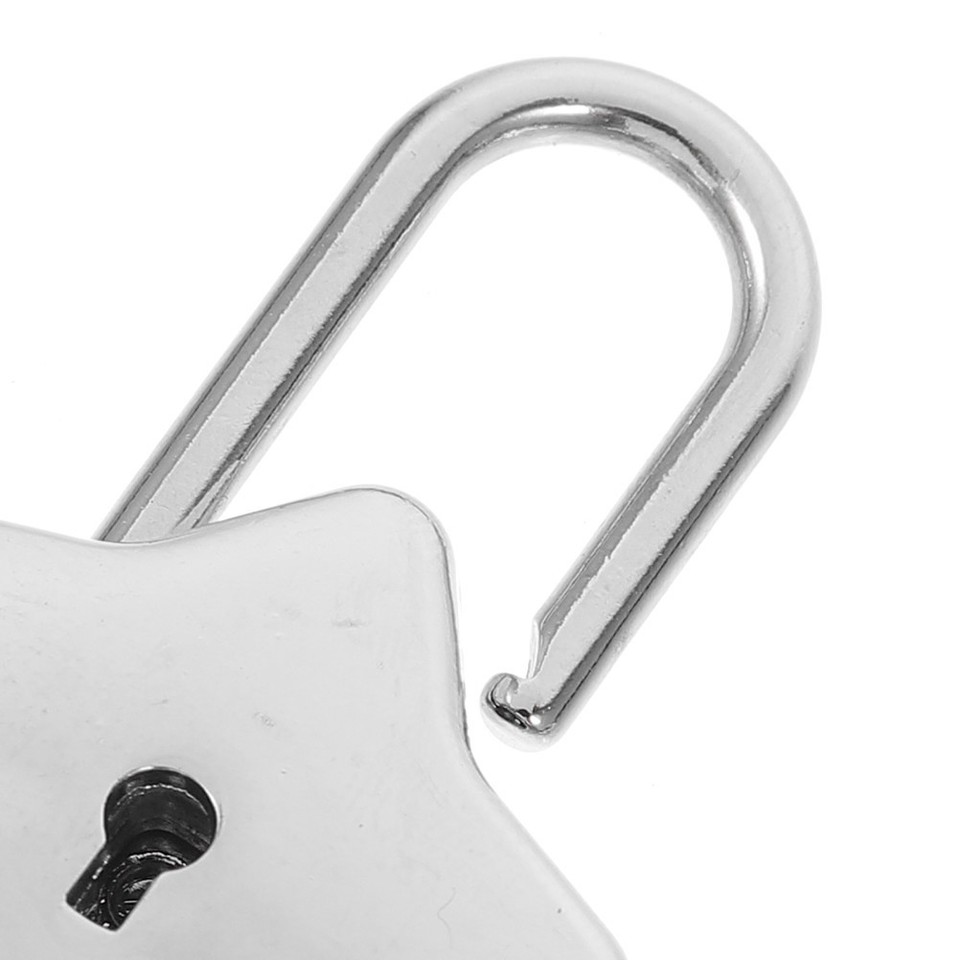 2 Pcs Star Padlock for Women Metal Heart Shaped Small Locks with Keys ...