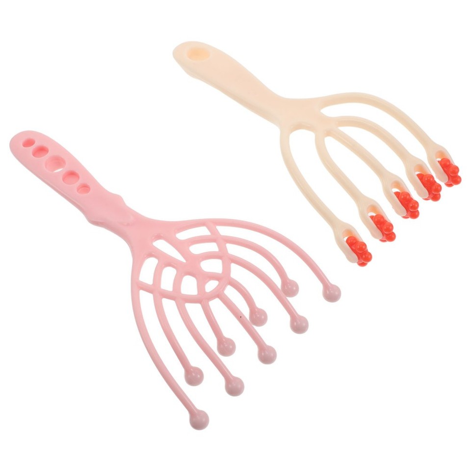 2 Pcs Scalp Scratching Comb Handheld Massage Tool Plastic Claw Massager ...