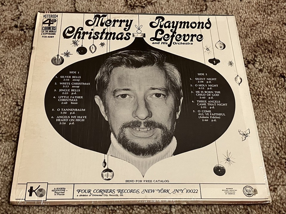 Raymond Lefevre - Merry Christmas - EX 1968 Kapp 4 Corners FCS-4257 ...