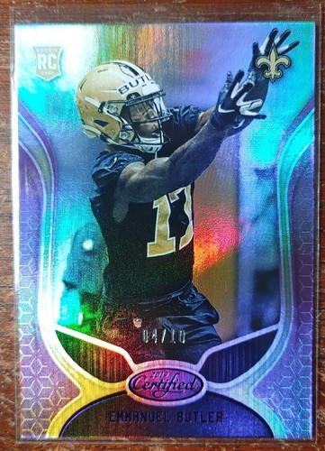 2019 Panini Certified Mirror Purple New Orleans Saints Emmanuel Butler ...