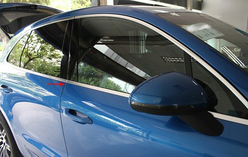 For Porsche Macan 2015-2021 Silver Steel Windows Sill Molding Strip ...