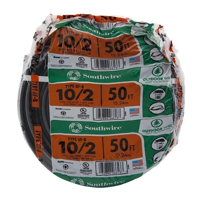 Southwire 13056722 10/2WG UF Wire 50 ft 32886266133| eBay