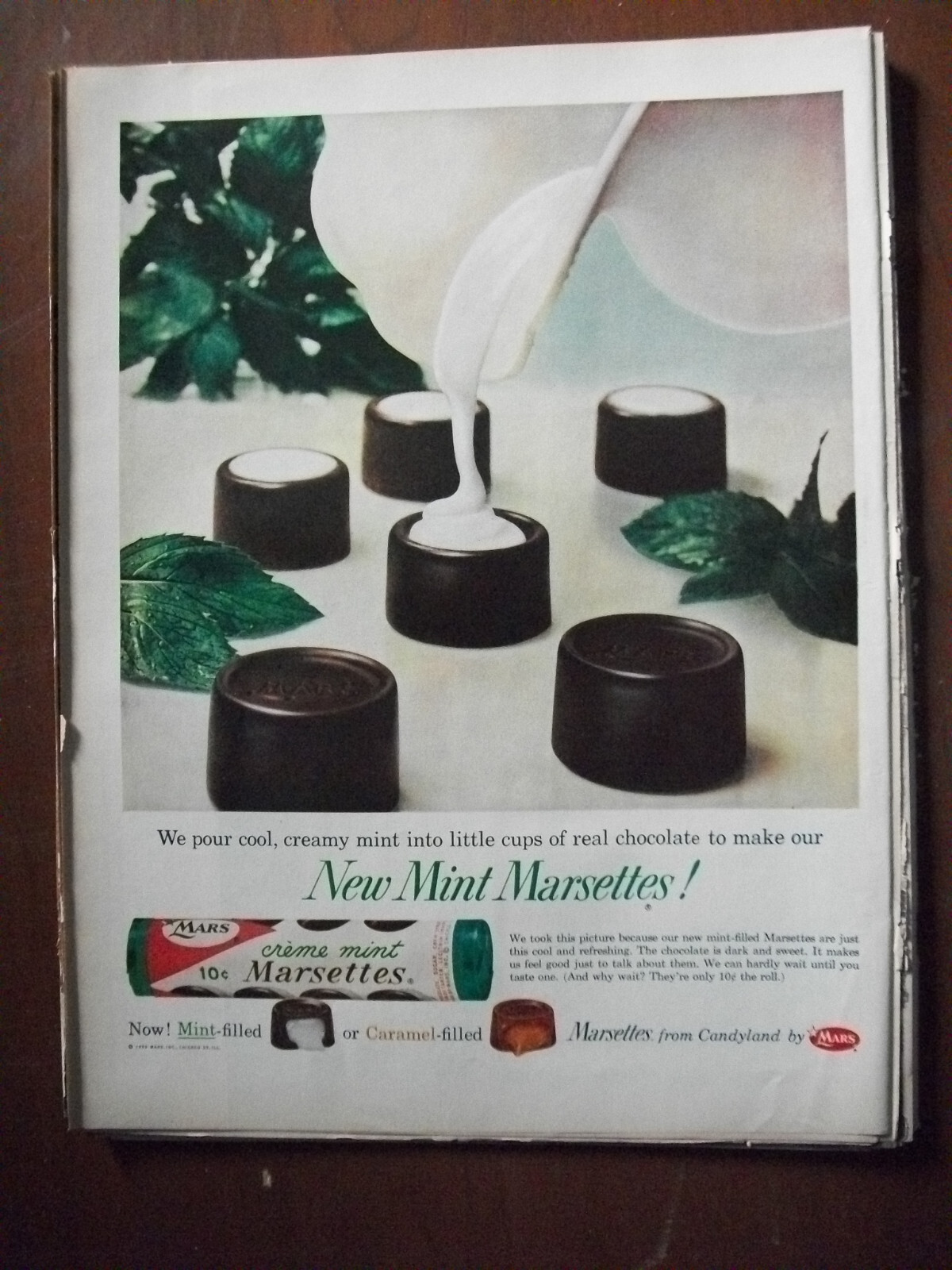 1959 Vintage Orig Magazine Ad Candy Mars Marsettes New Creamy Mint | eBay