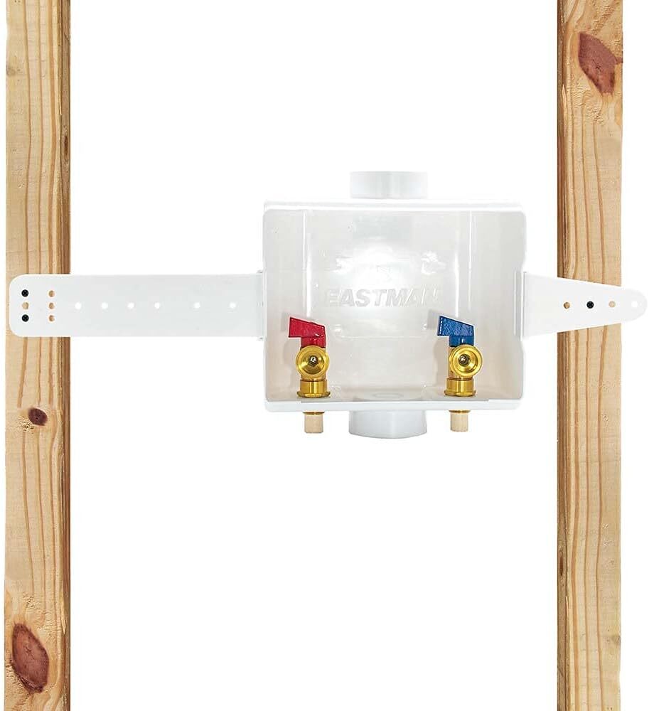 60249, White Center Drain Washing Machine Outlet Box Assembly Kit, 1/2 ...