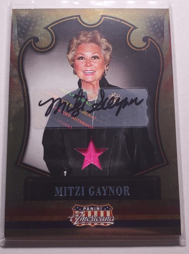 2011 Panini Americana MITZI GAYNOR Autograph RELIC AUTO - 74/99 ...