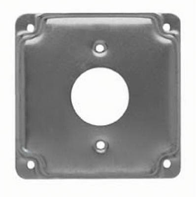 Receptacle Box Cover, Single, Flat Corner Square, Exposed, 4-In. -801C ...