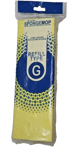 Sponge Mop Refills Type G Yellow Cellulose Butterfly Pad Squeeze Head ...