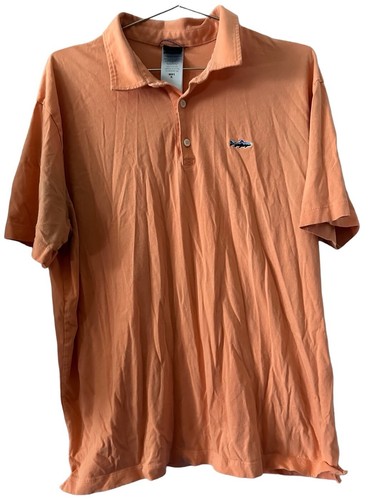 Patagonia Common Threads Orange Short Sleeve Polo With Fish Logo Men’s ...