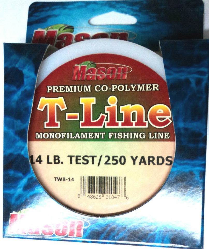 Mason Premium Co-Polymer T-Line Monofilament Fishing Line, 250 Yds ...