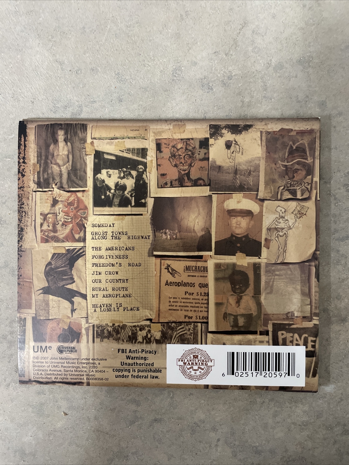 John Mellencamp Freedom's Road CD Digisleeve 2007 UME USA for sale ...