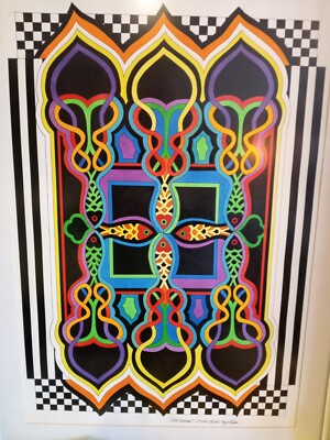 Leslie Ray Lewis Original Acrylic Pen "Get Hooked" 28x16" | eBay