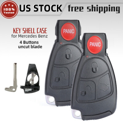 2pcs Replacement Fits Mercedes Benz C CL SL SLK E S Class Remote Key ...