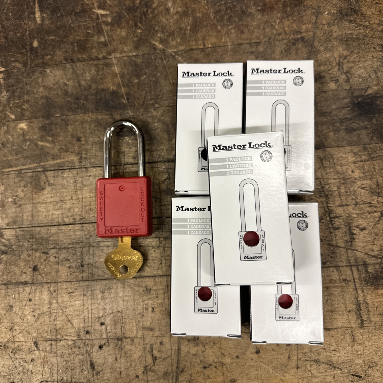 Master Lock Safety Locks 410RED Set Of 6 With 6 Keys | eBay