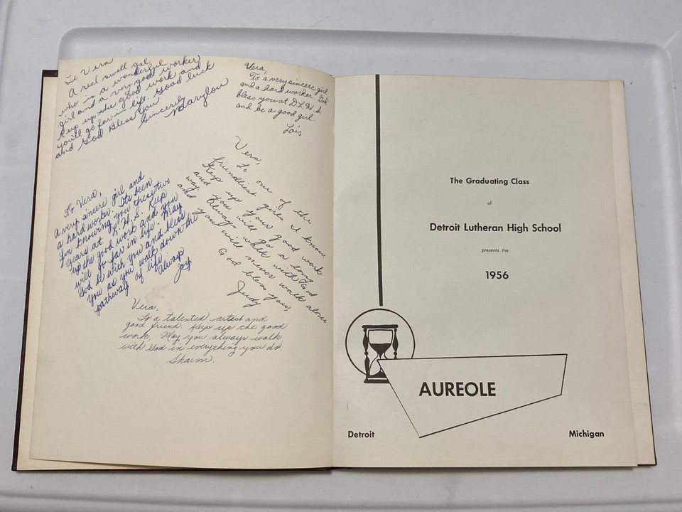 VINTAGE 1956 DETROIT LUTHERAN HIGH SCHOOL THE AUREOLE YEARBOOK DETROIT ...