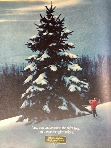 Johnny Walker Black Label Whiskey Print Ad 1979 Atlanta AJC Snow ...
